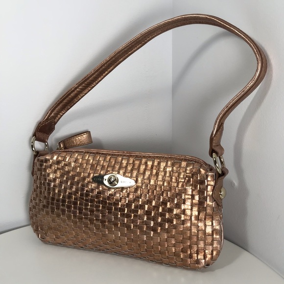Elliott Lucca | Bags | Elliot Luca Purse Copper Colored Woven Leather ...